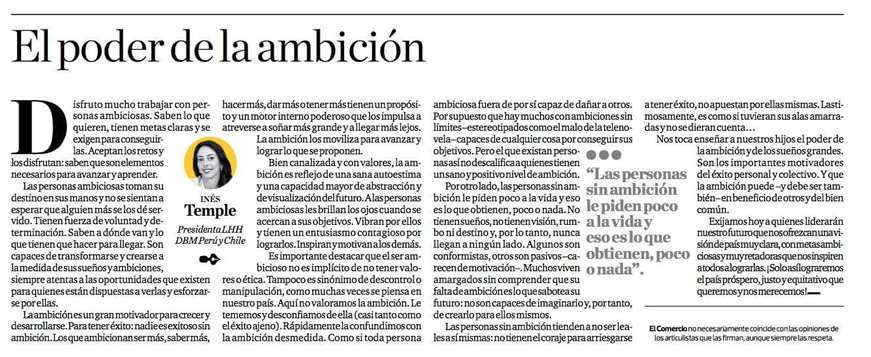 El poder de la ambición - LHH DBM Perú
